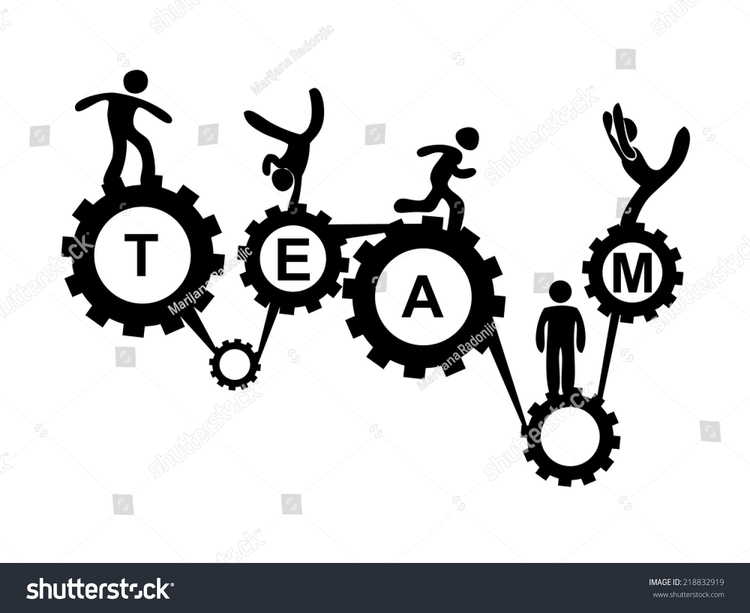 Teamwork Design Over White Background Vector Stock Vector (Royalty Free ...