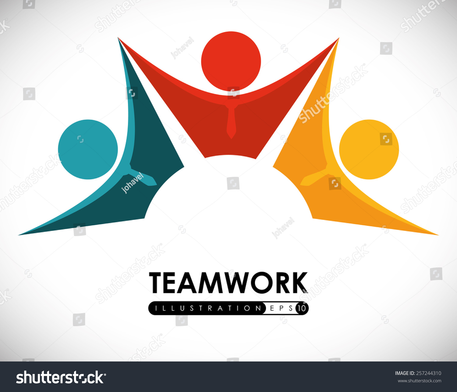 Teamwork Design Over White Background Vector Stock Vector (Royalty Free ...