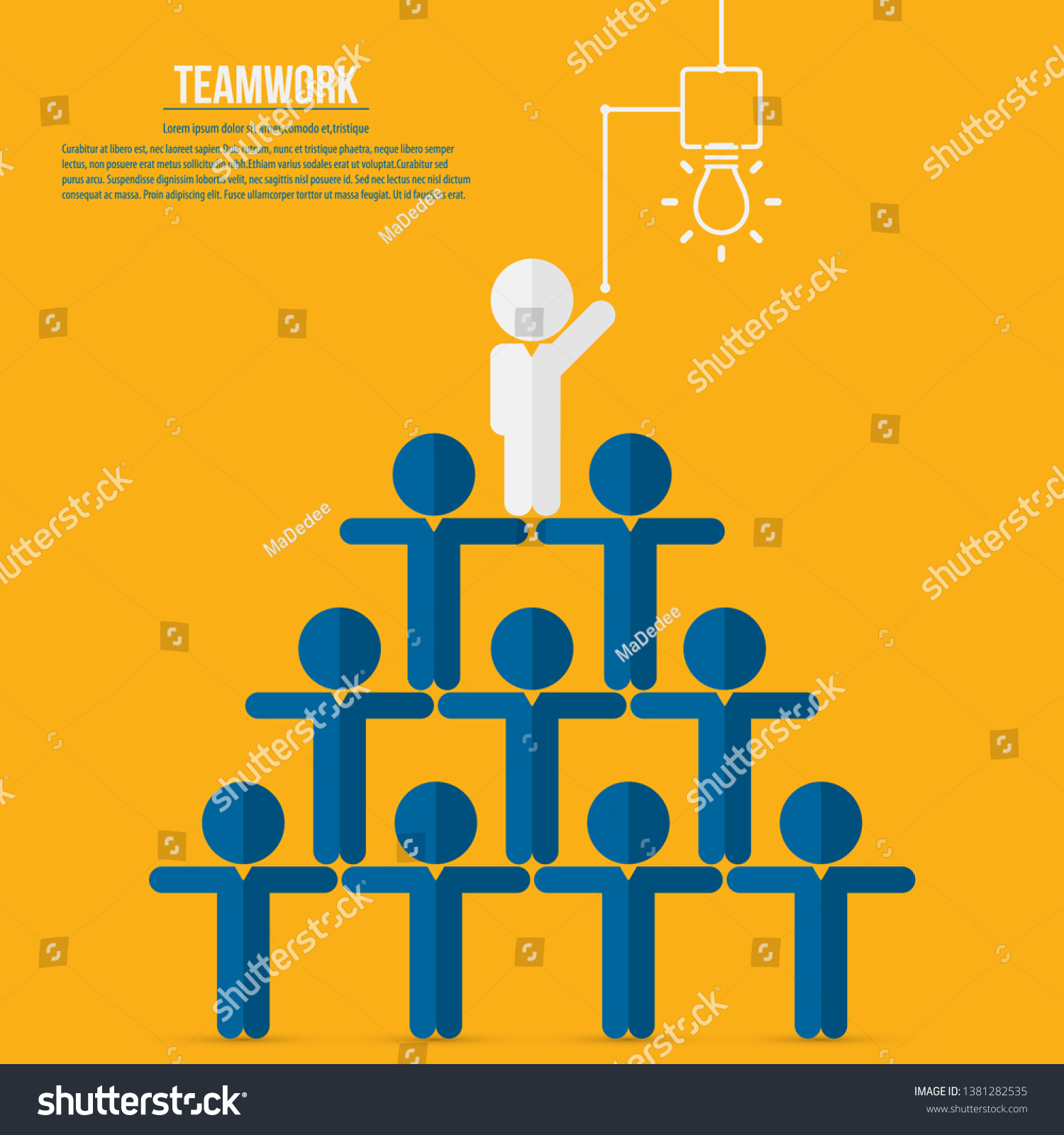 Teamwork Flat Style Vector Illustration Stock Vector (Royalty Free ...