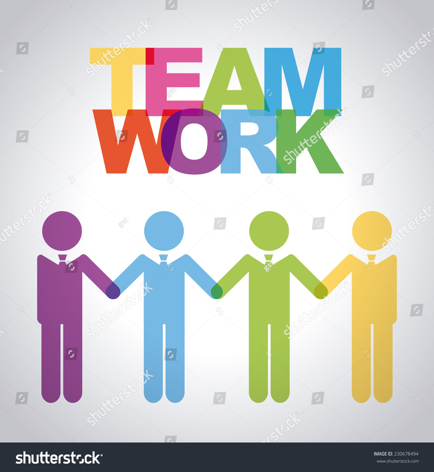 Teamwork Graphic Design Vector Illustration Stock Vector (Royalty Free ...