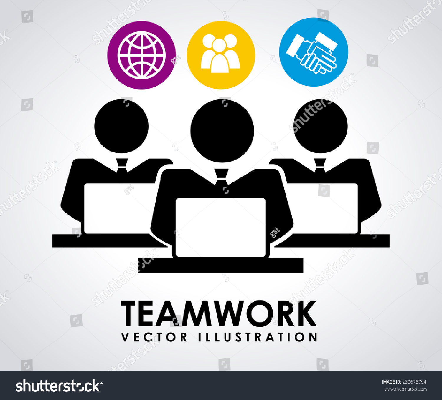 Teamwork Graphic Design Vector Illustration Stock Vector (Royalty Free ...