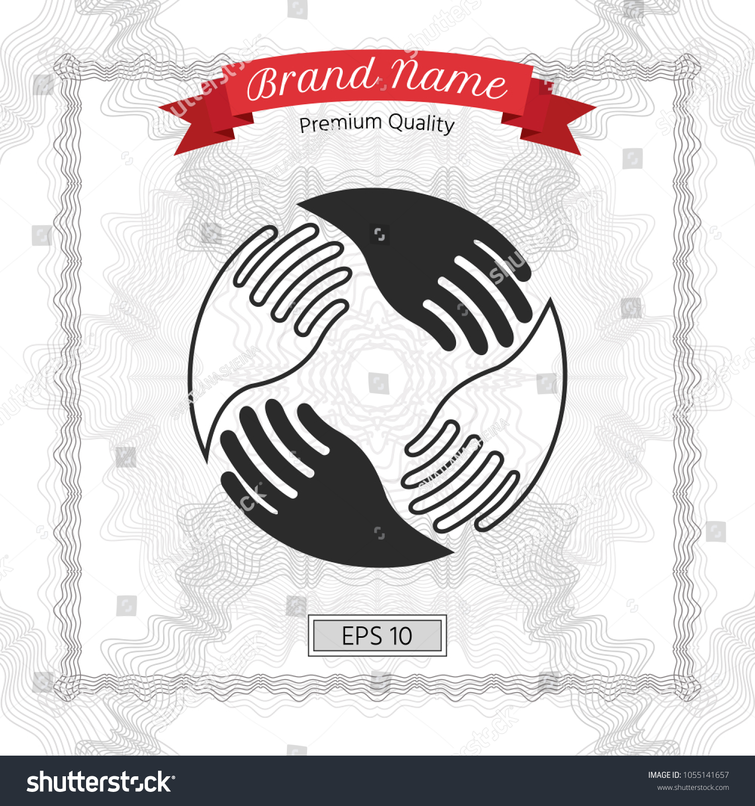 Teamwork Hands Human Connection Logo Stock Vector (Royalty Free ...