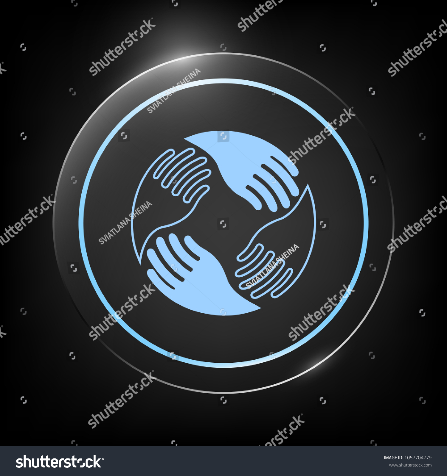 Teamwork Hands Human Connection Logo Stock Vector (Royalty Free ...