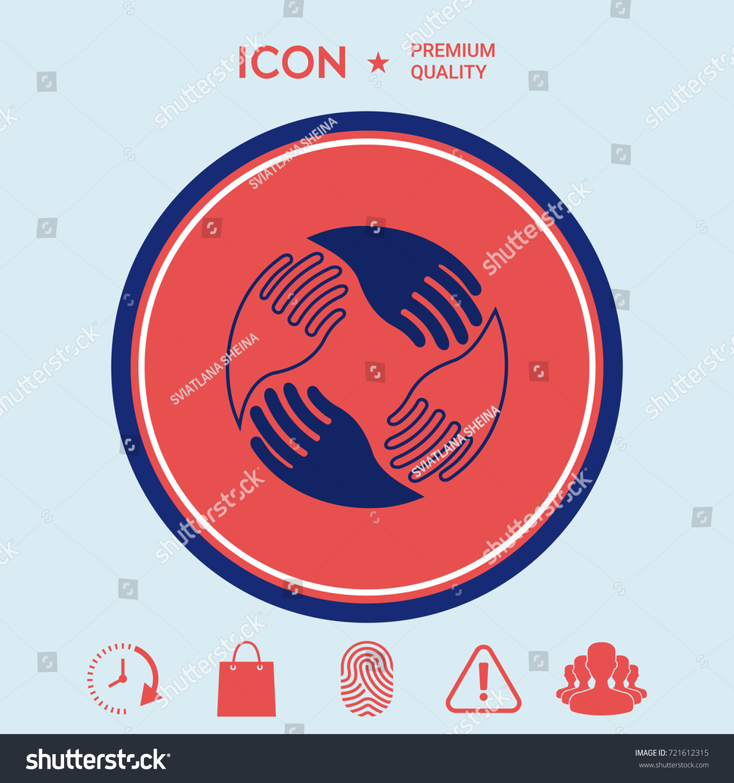Teamwork Hands Human Connection Logo Stock Vector (Royalty Free) 721612315