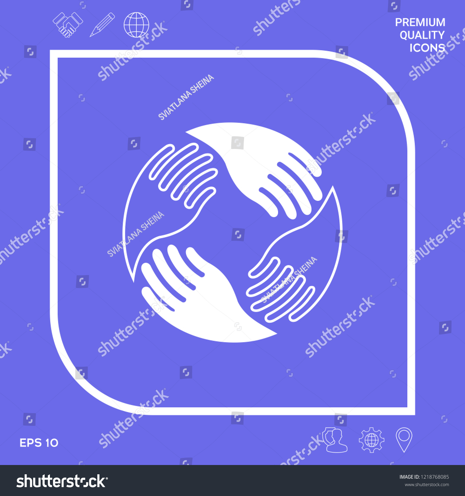 Teamwork Hands Human Connection Logo Graphic Stock Vector (Royalty Free ...