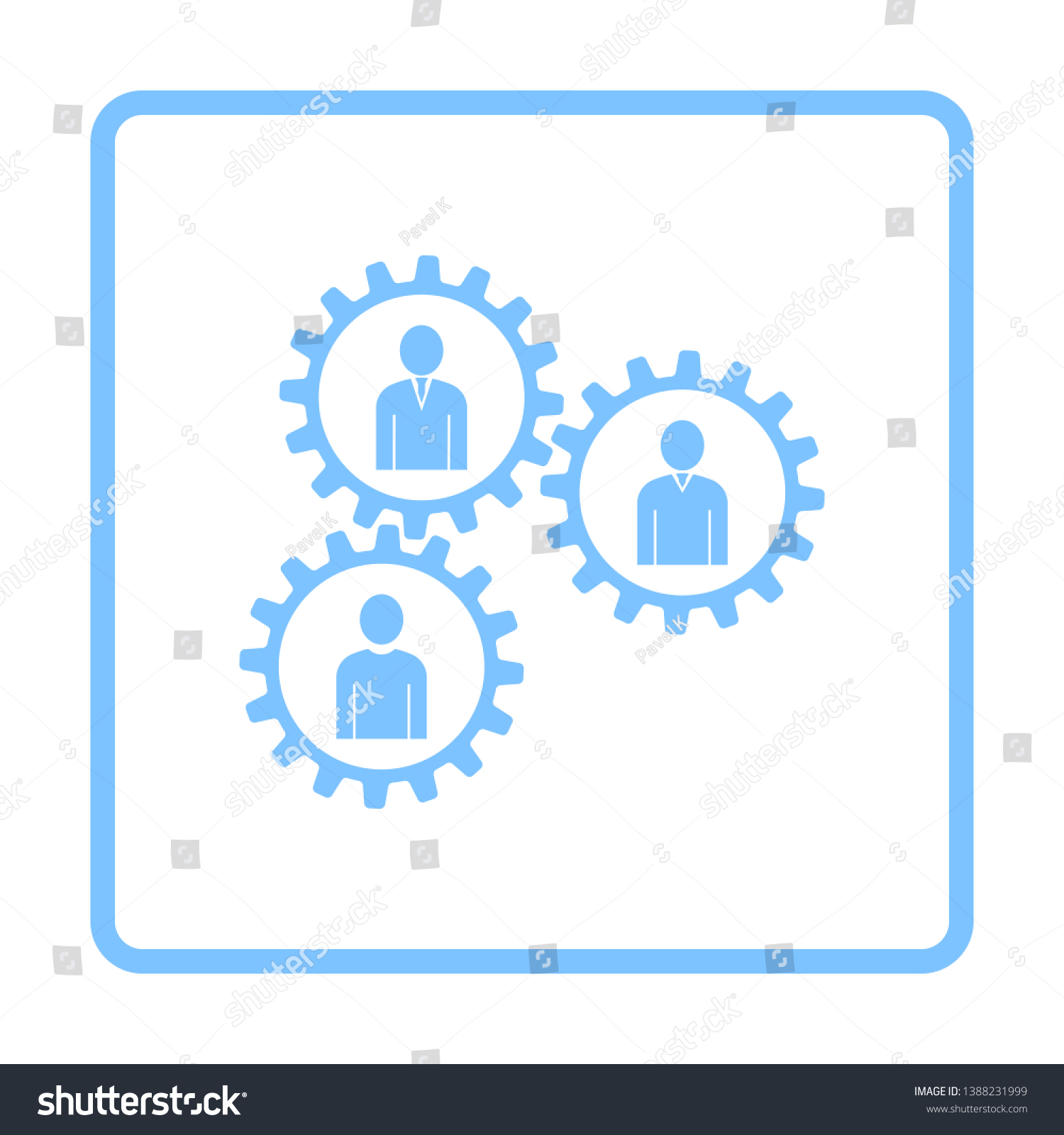 Teamwork Icon Blue Frame Design Vector: เวกเตอร์สต็อก (ปลอดค่าลิขสิทธิ์ ...