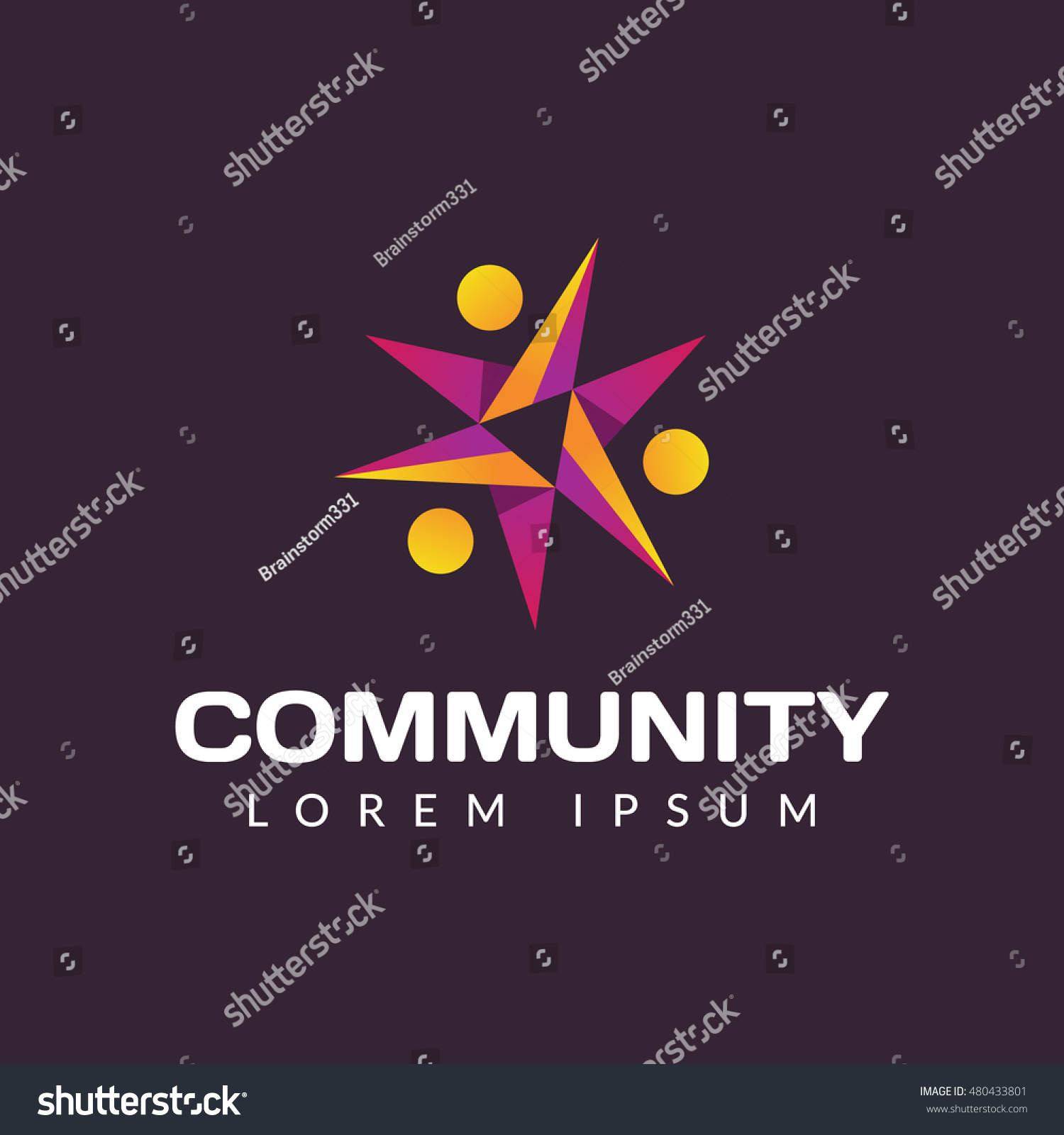 Teamwork Logo Communication Icon Stock Vector (Royalty Free) 480433801 ...