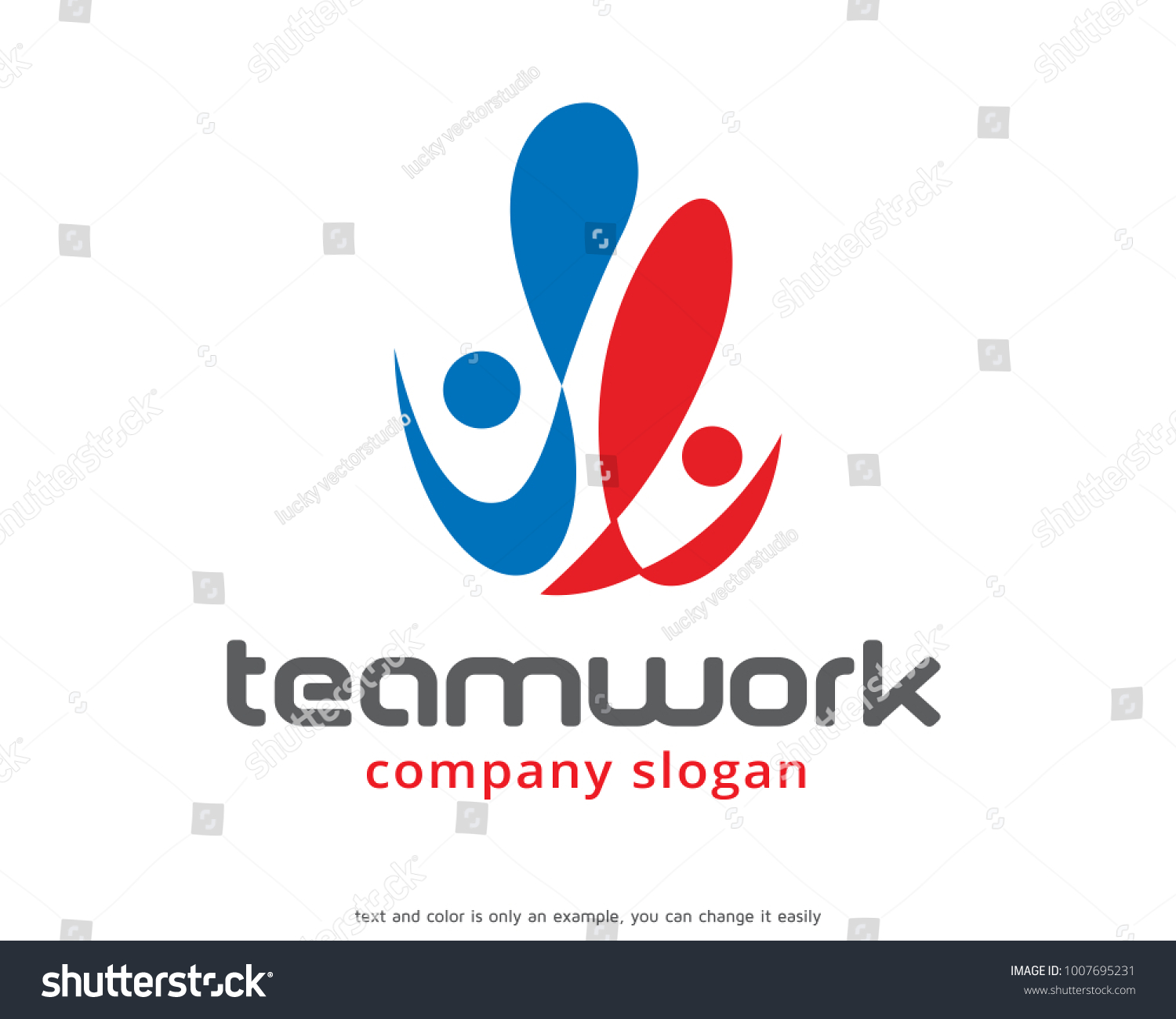 Teamwork Logo Template Design Vector Emblem Stock Vector (Royalty Free ...