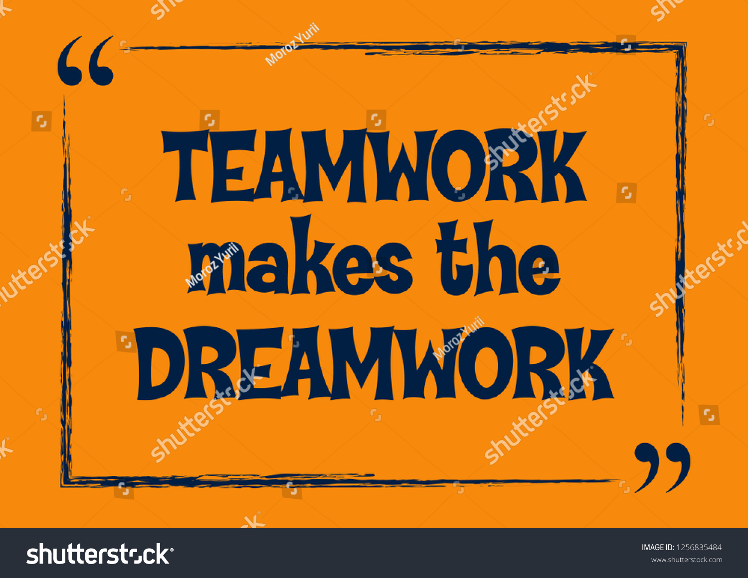 Teamwork Makes Dreamwork Vector Illustration Concept Stock Vector ...