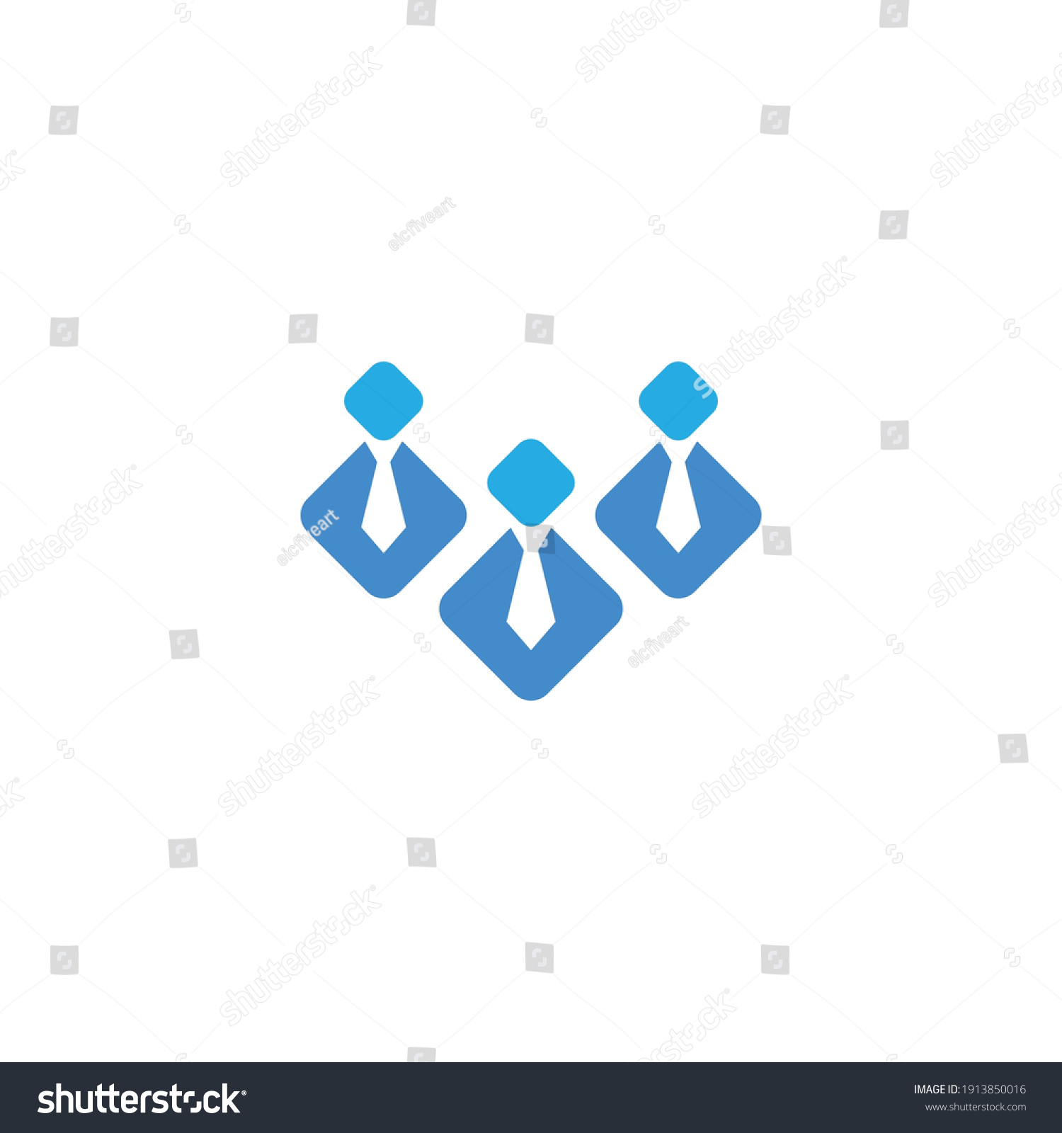 Teamwork Partner Work Minimalist Logo Design Stock Vector (Royalty Free ...