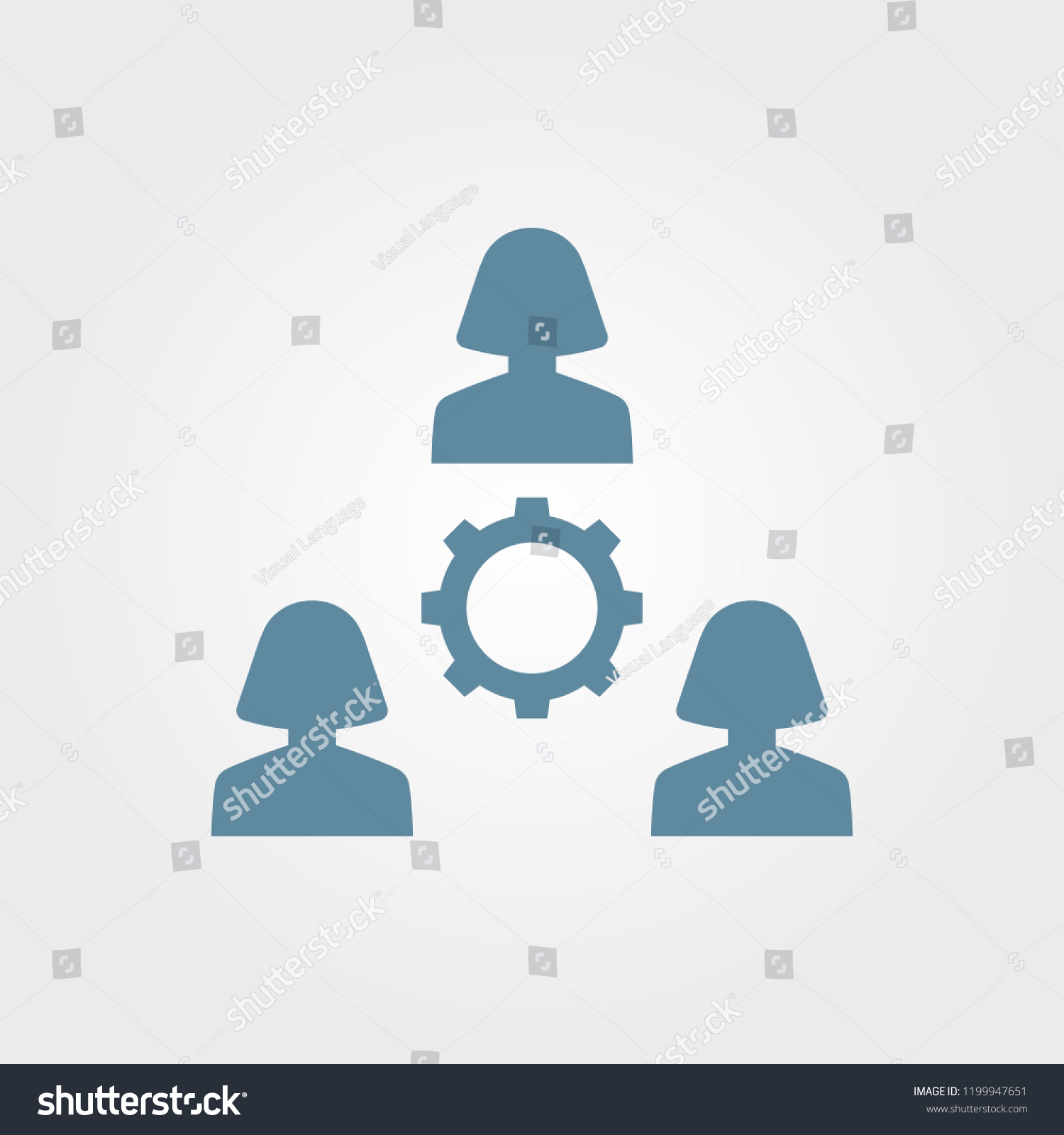 Teamwork Planning Icon Stock Vector (Royalty Free) 1199947651 ...