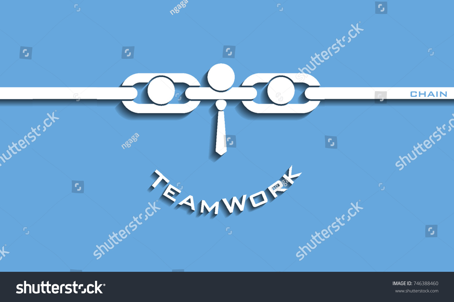 Teamwork Smiley Concept Partner Chain Vector Stock Vector (Royalty Free ...