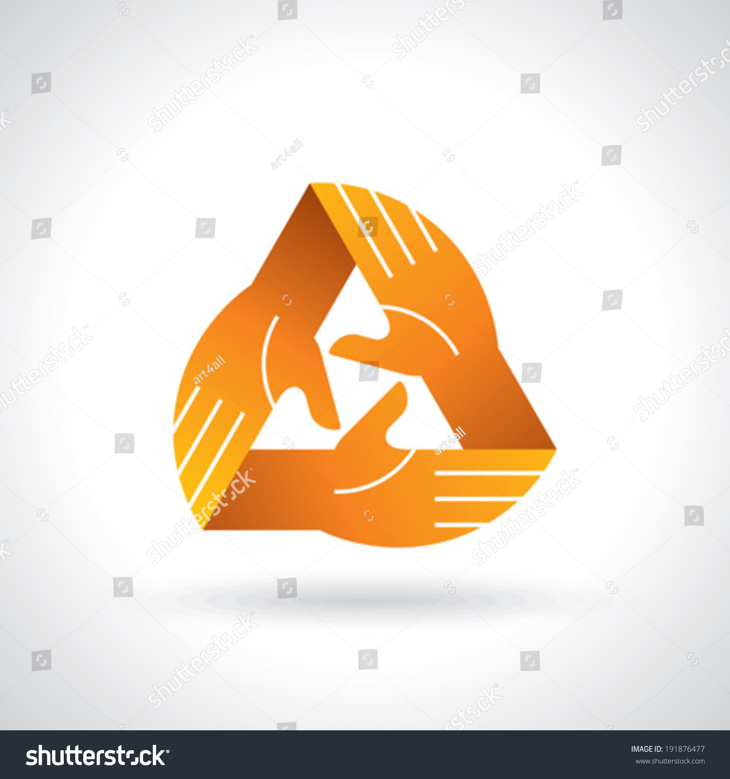 Teamwork Symbol Design Stock Vector (Royalty Free) 191876477