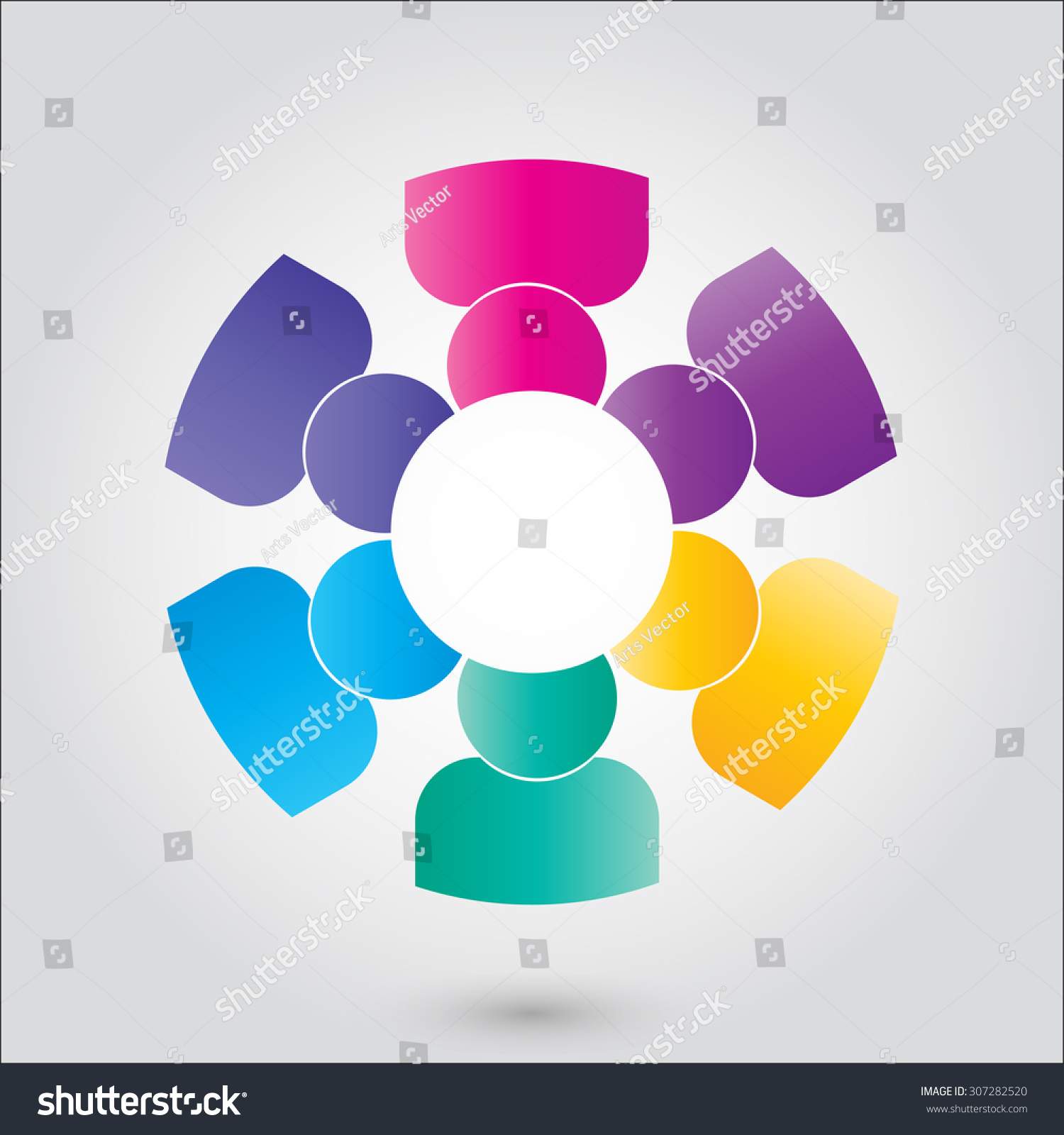 Teamwork Unity Vector Illustration: vector de stock (libre de regalías ...