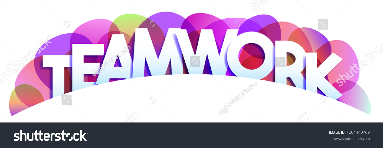 Teamwork Word Vector Banner Stock Vector (Royalty Free) 1204440769 ...