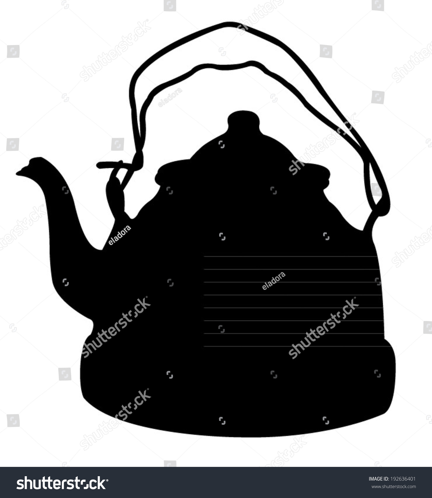 Teapot Silhouette Vector Stock Vector (Royalty Free) 192636401
