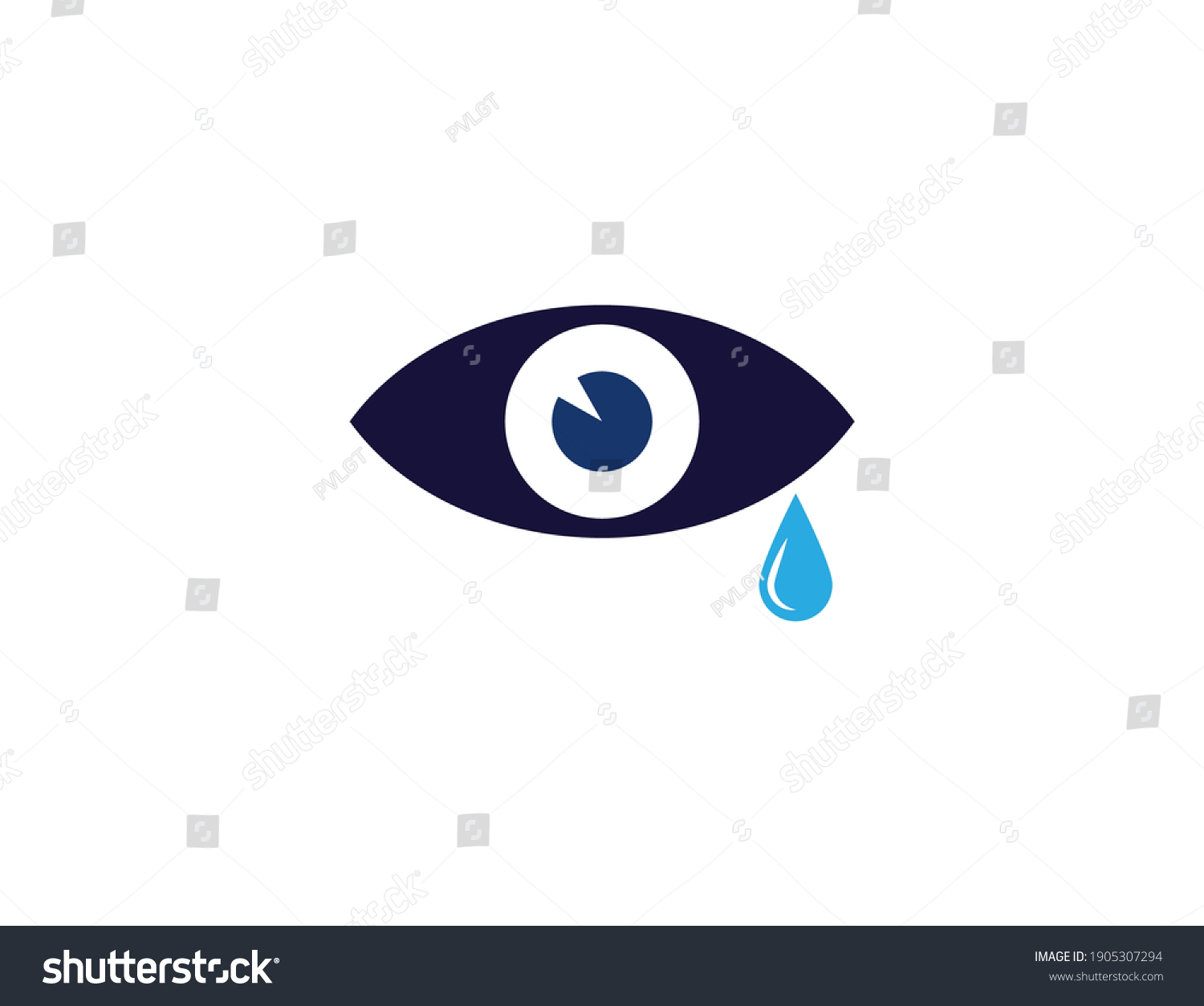 Tear Cry Eye Icon Vector Illustration Stock Vector (Royalty Free ...