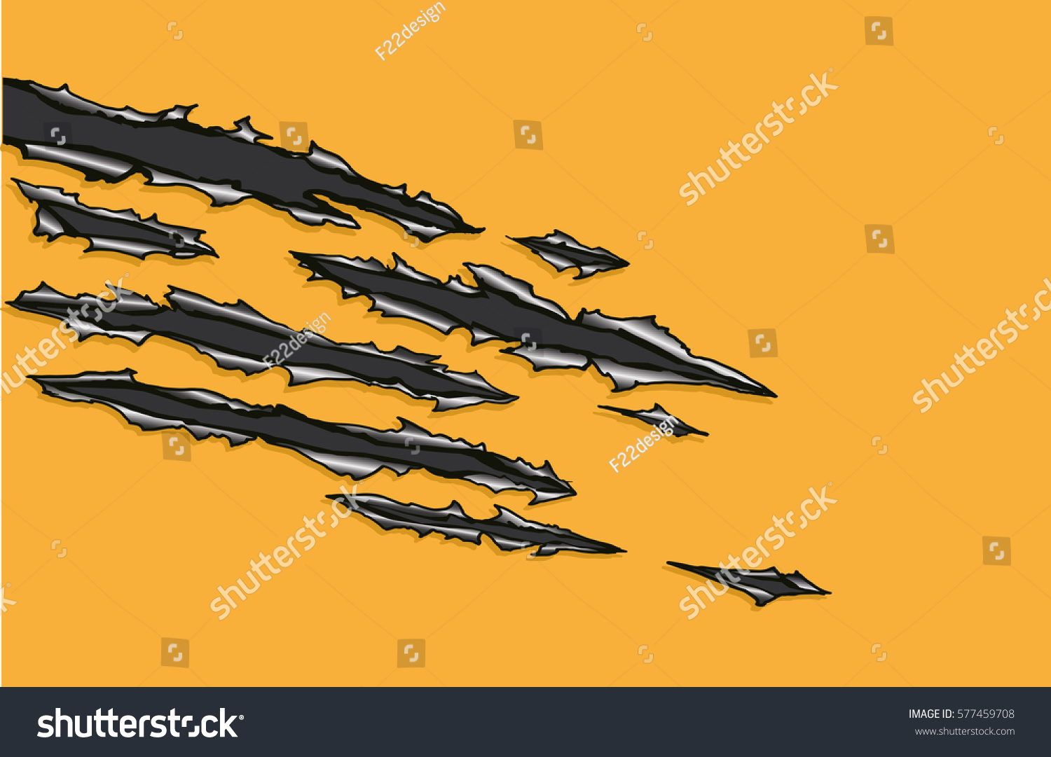 Tearing Through Metal Stock Vector (Royalty Free) 577459708