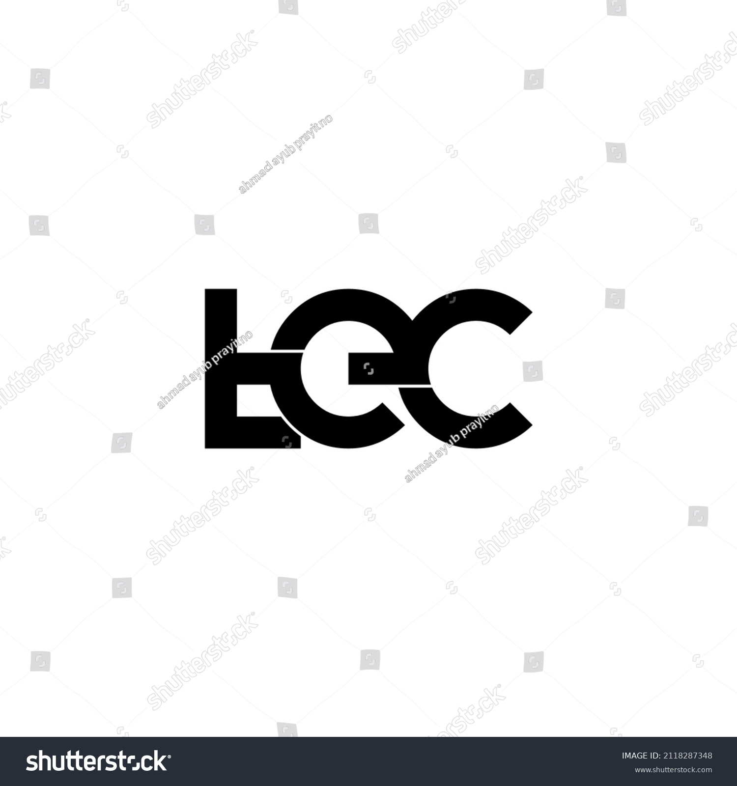 Tec Letter Original Monogram Logo Design Stock Vector (Royalty Free ...
