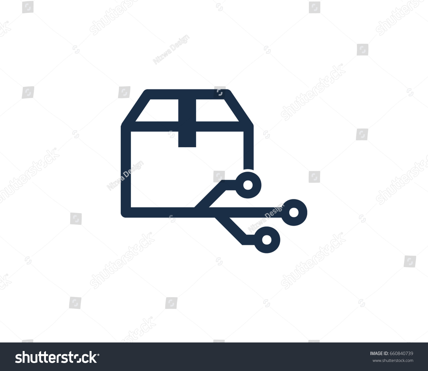 Tech Box Icon Logo Design Element Stock Vector (Royalty Free) 660840739