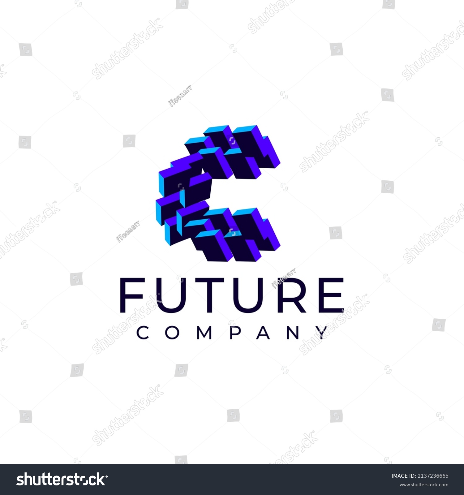 Tech C Letter Startup Modern Flat Stock Vector (Royalty Free ...