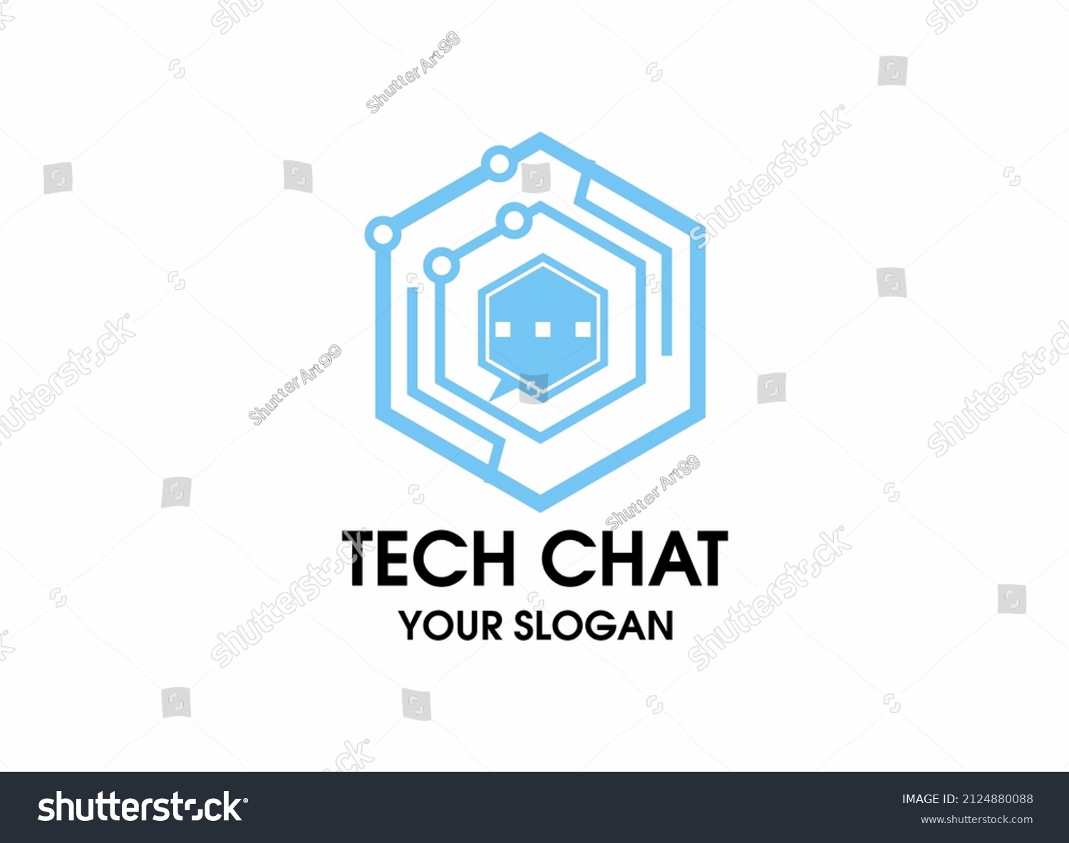Tech Chat Logo Design Inspiration Vector Stock Vector (Royalty Free ...