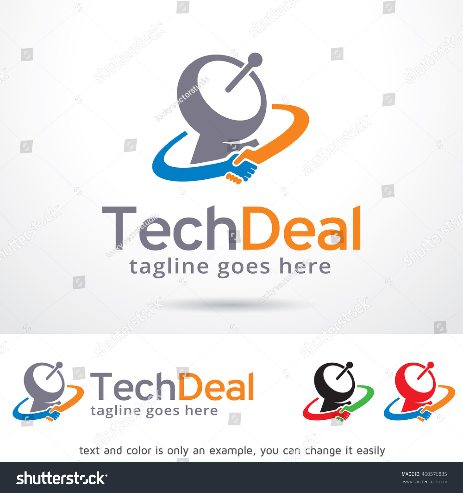 Tech Deal Logo Template Design Vector Stock Vector (Royalty Free ...