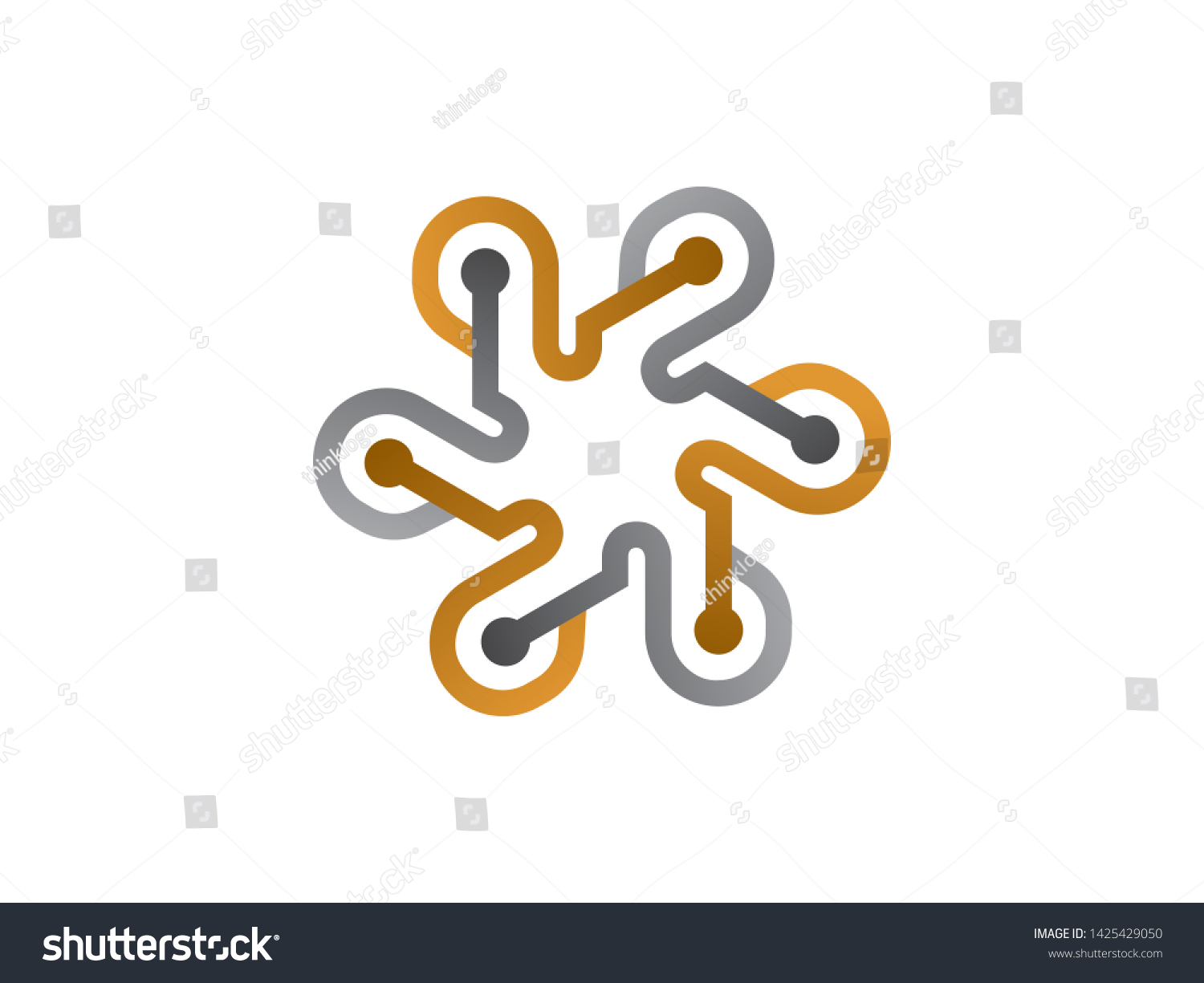 Tech Link Logo Template Icon Symbol Stock Vector (Royalty Free ...