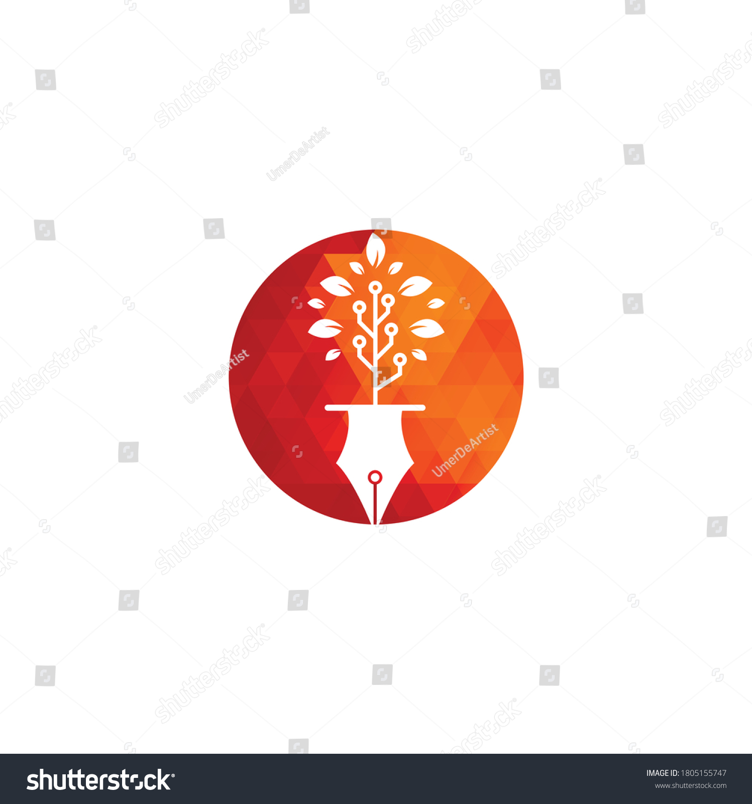 Tech Pen Logo Tech Pen Tech Stock Vector (Royalty Free) 1805155747 ...