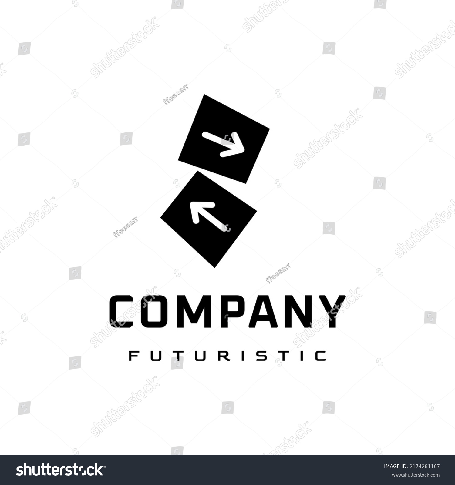 Tech Sign Modern Logo Design Template Stock Vector (Royalty Free ...