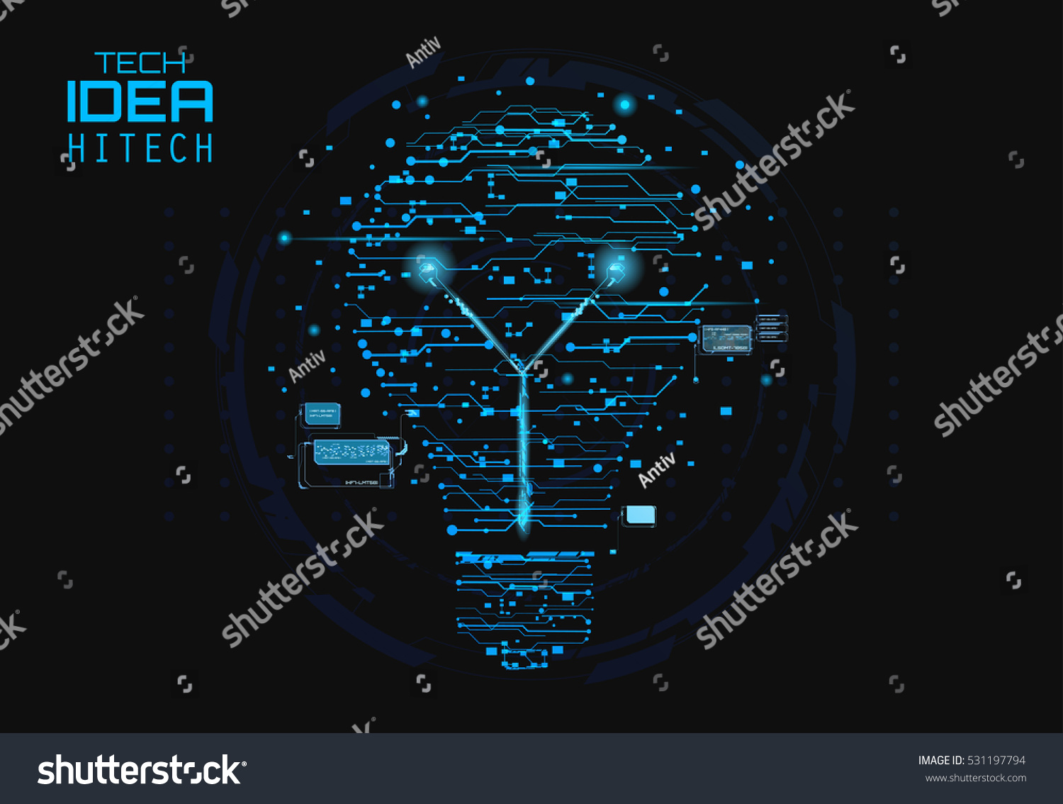 Tech Silhouette Icon Stock Vector (Royalty Free) 531197794