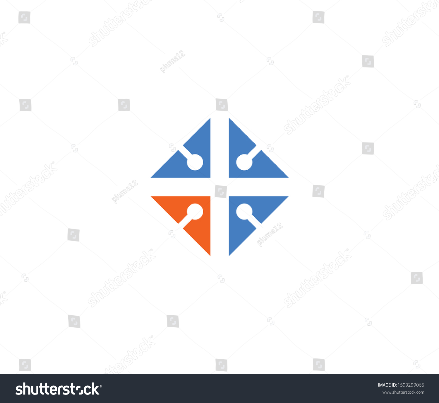 Tech Square Logo Icon Minimal Emblem Stock Vector (Royalty Free ...