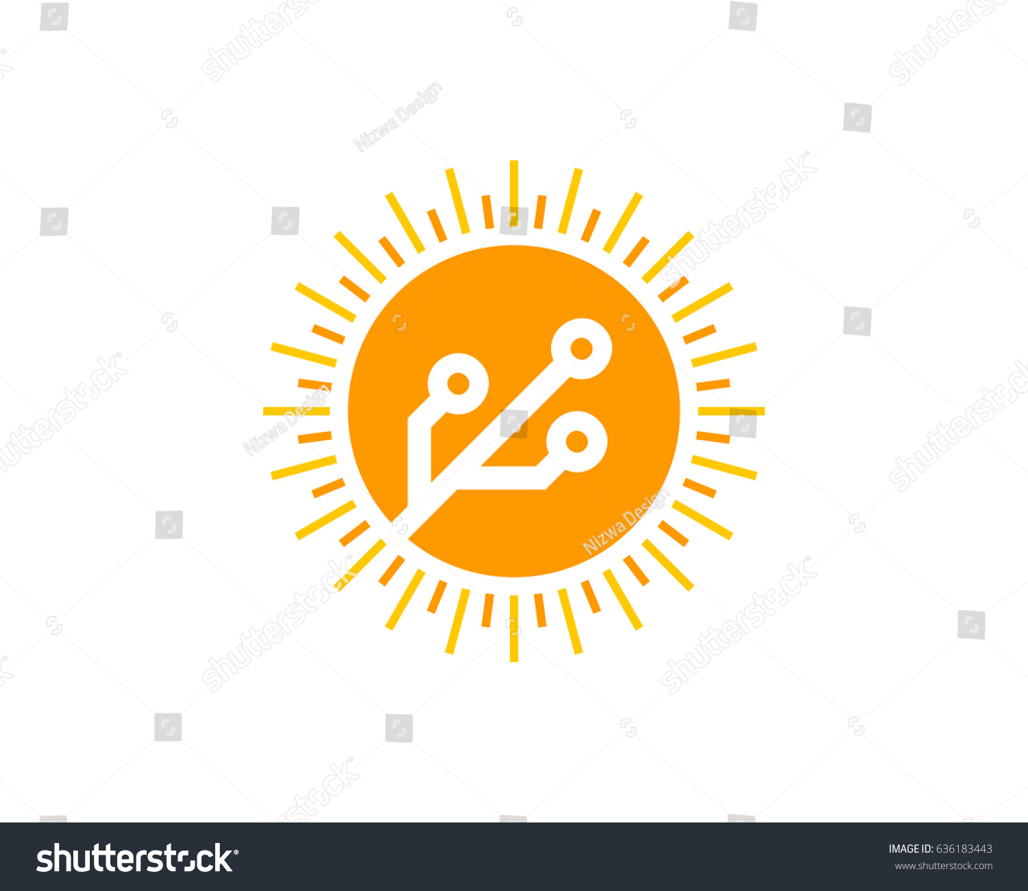 Tech Sun Icon Logo Design Element Stock Vector (Royalty Free) 636183443 ...