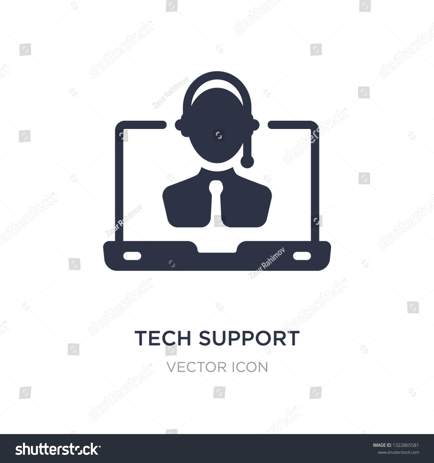 Tech Support Icon On White Background: เวกเตอร์สต็อก (ปลอดค่าลิขสิทธิ์ ...