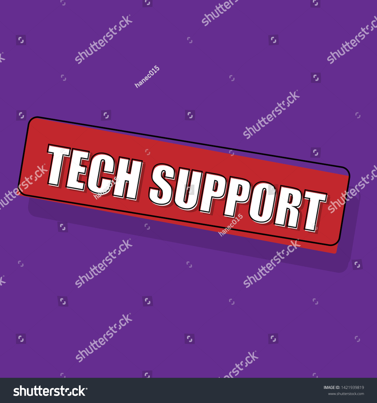 Tech Support Stamp Tech Support Labelstickertag Stock Vector (Royalty ...