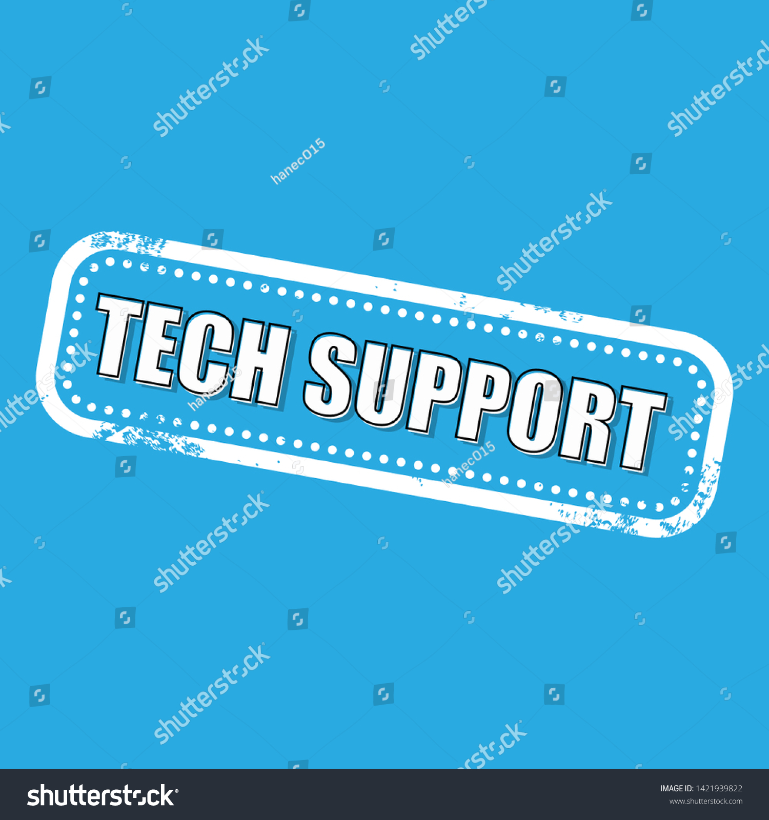 Tech Support Stamp Tech Support Labelstickertag Stock Vector (Royalty ...