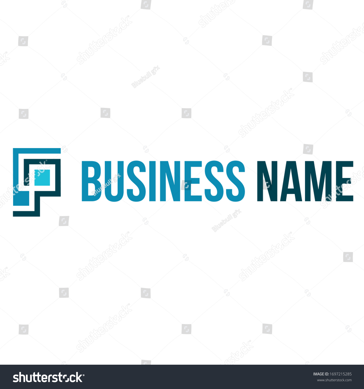 Tech Symbol P Minimal Logo Vector Stock Vector (Royalty Free) 1697215285