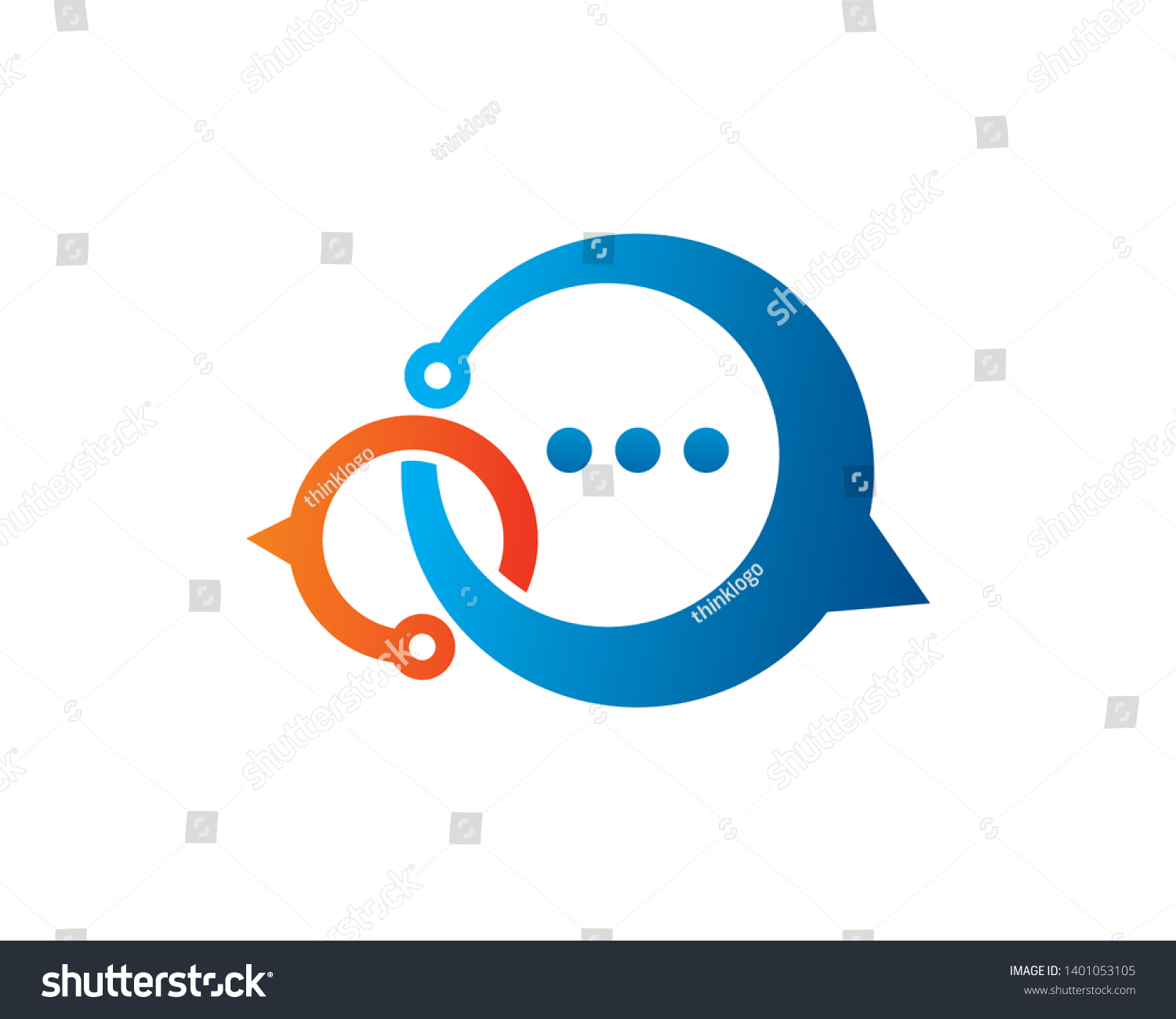 Tech Talk Logo Template Icon Symbol Stock Vector (Royalty Free) 1401053105