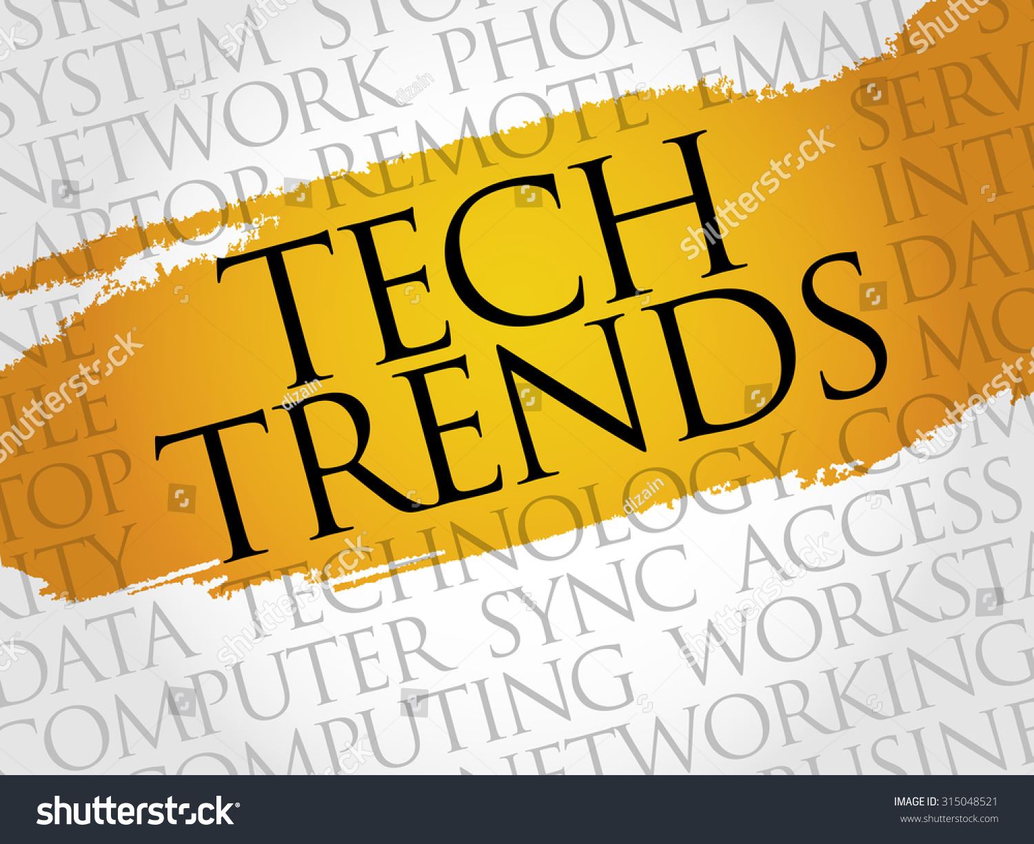 Tech Trends Word Cloud Concept Stock Vector (Royalty Free) 315048521 ...