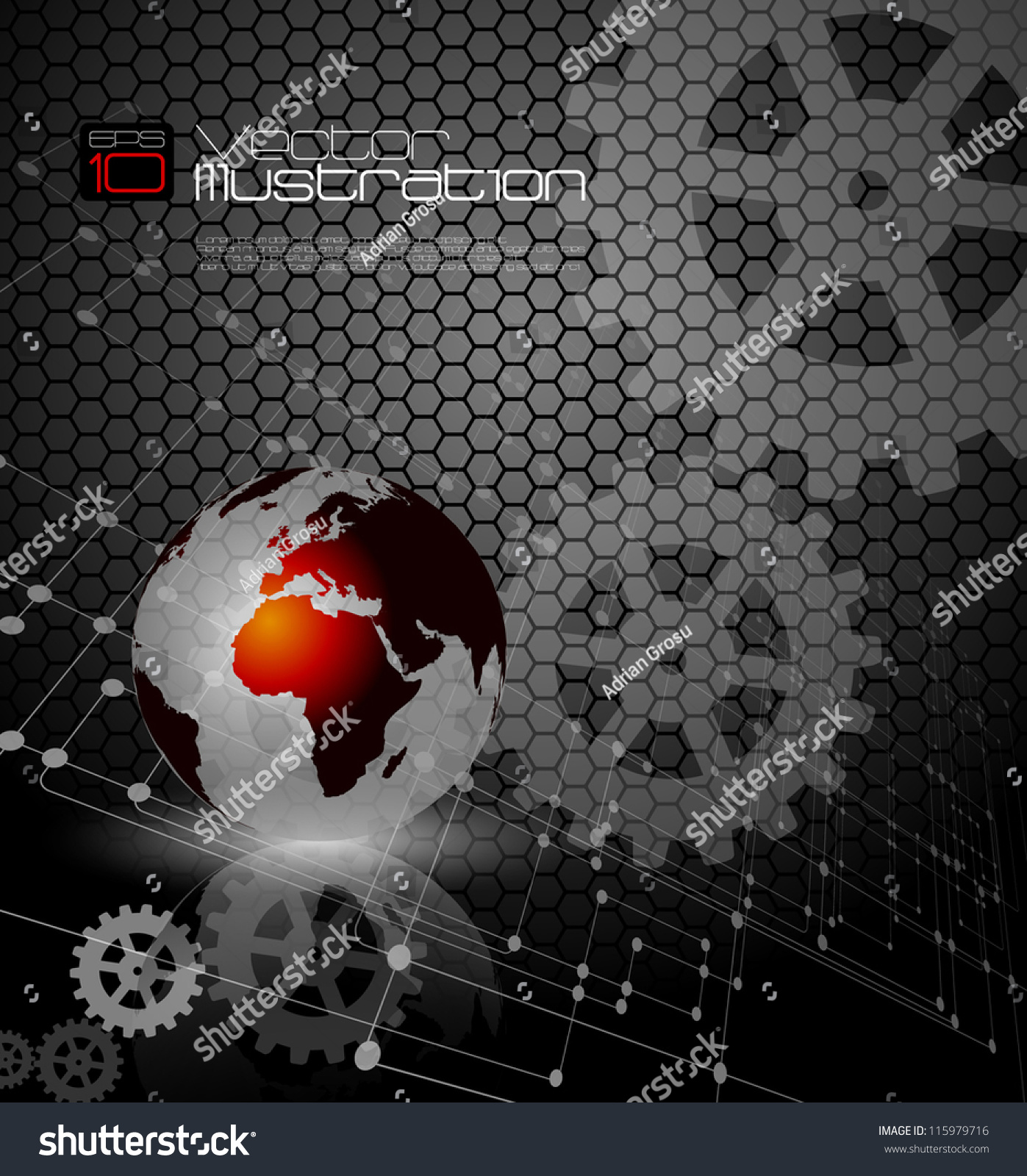 Technical Communications Concept Background Vector Illustration Stock ...