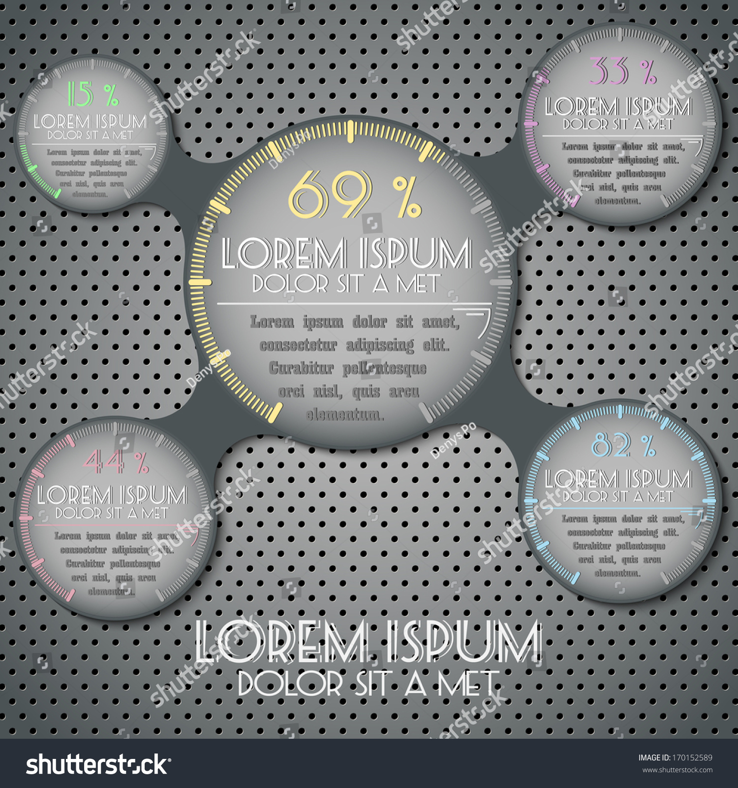Technical Information Indicators Vector Infographics: vector de stock ...