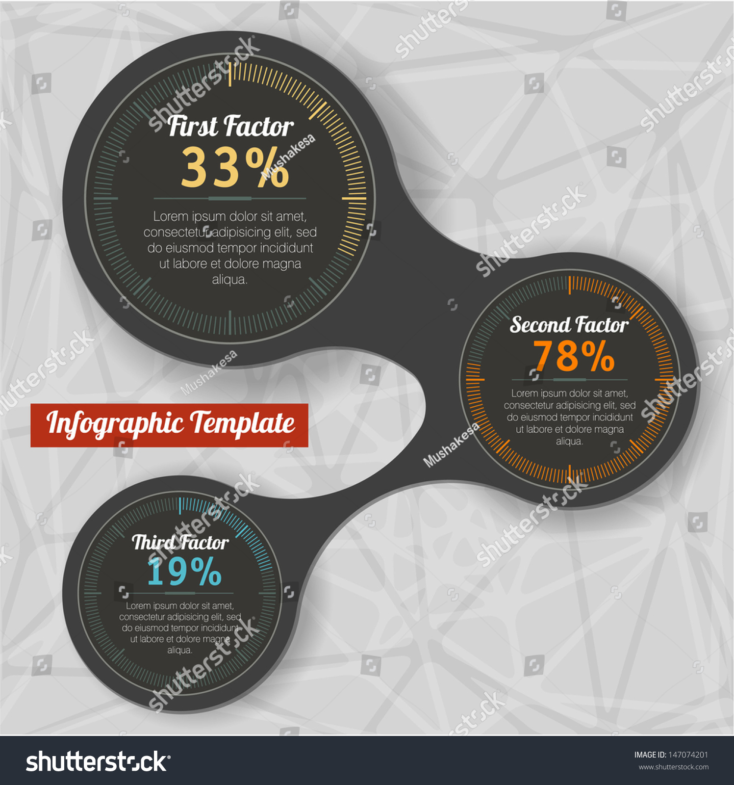 Technical Information Indicators Vector Infographics Design Stock ...