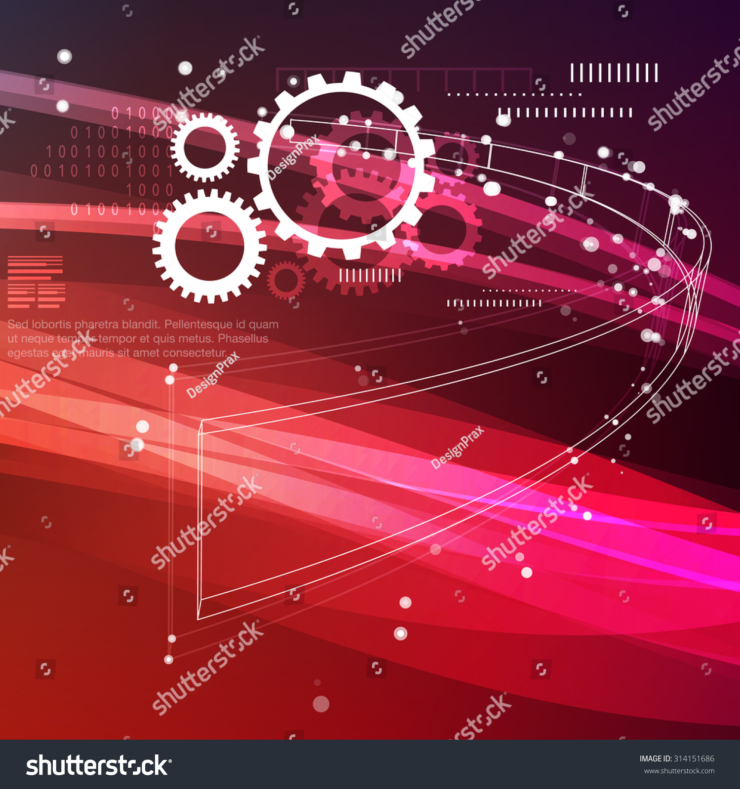 Technical Drawing Abstract Illustration Stock Vector (Royalty Free ...
