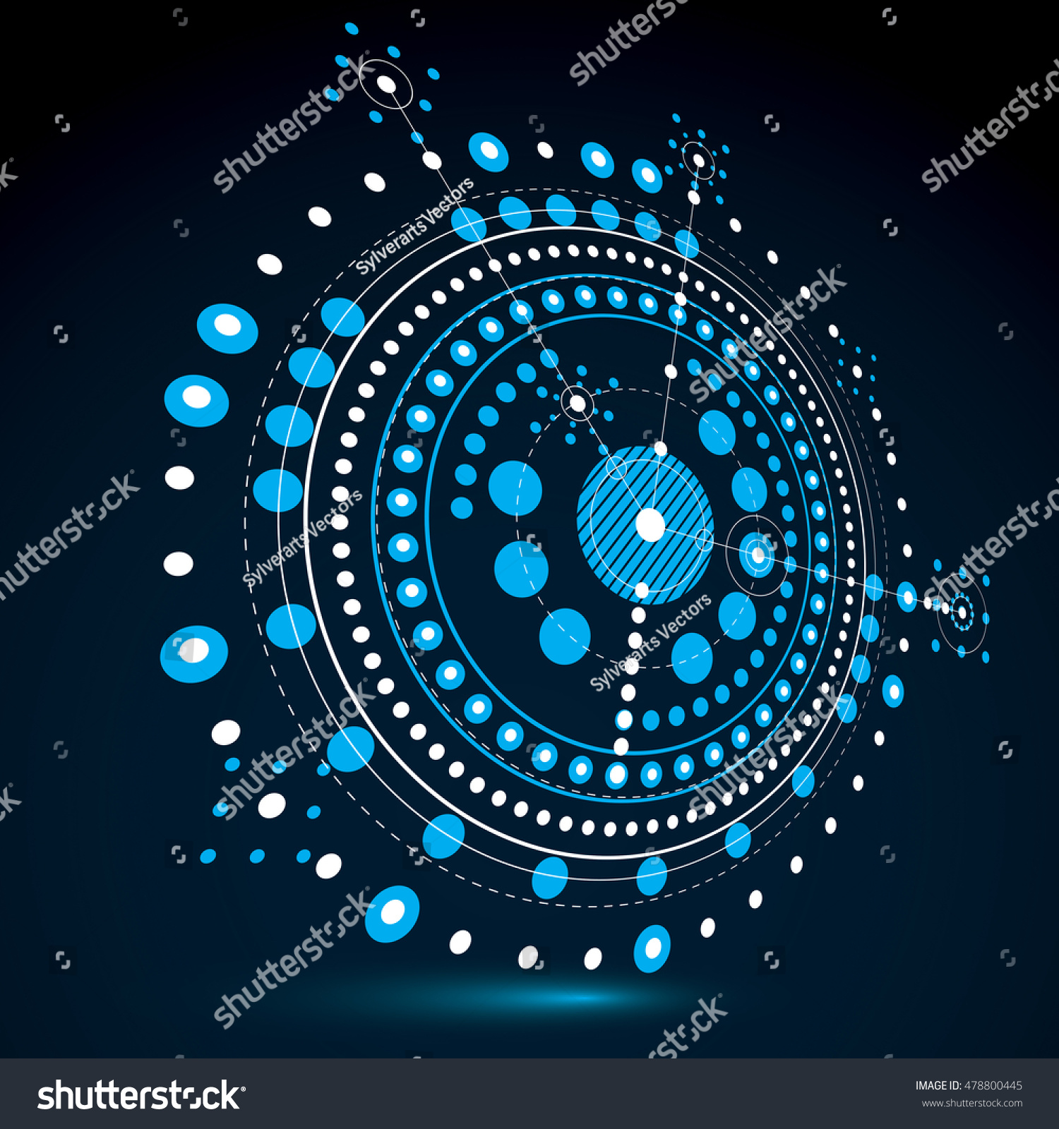 Technical Drawing Made Using Dashed Lines: vector de stock (libre de ...