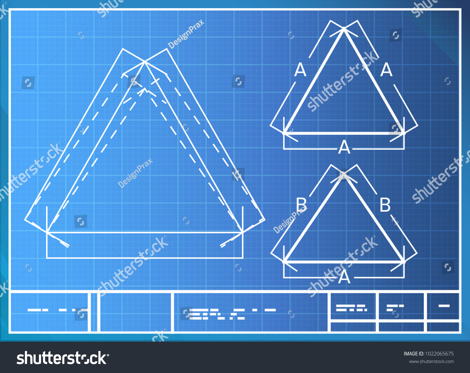 Technical Drawing Sheet Triangle Geodesic Dome: vector de stock (libre ...