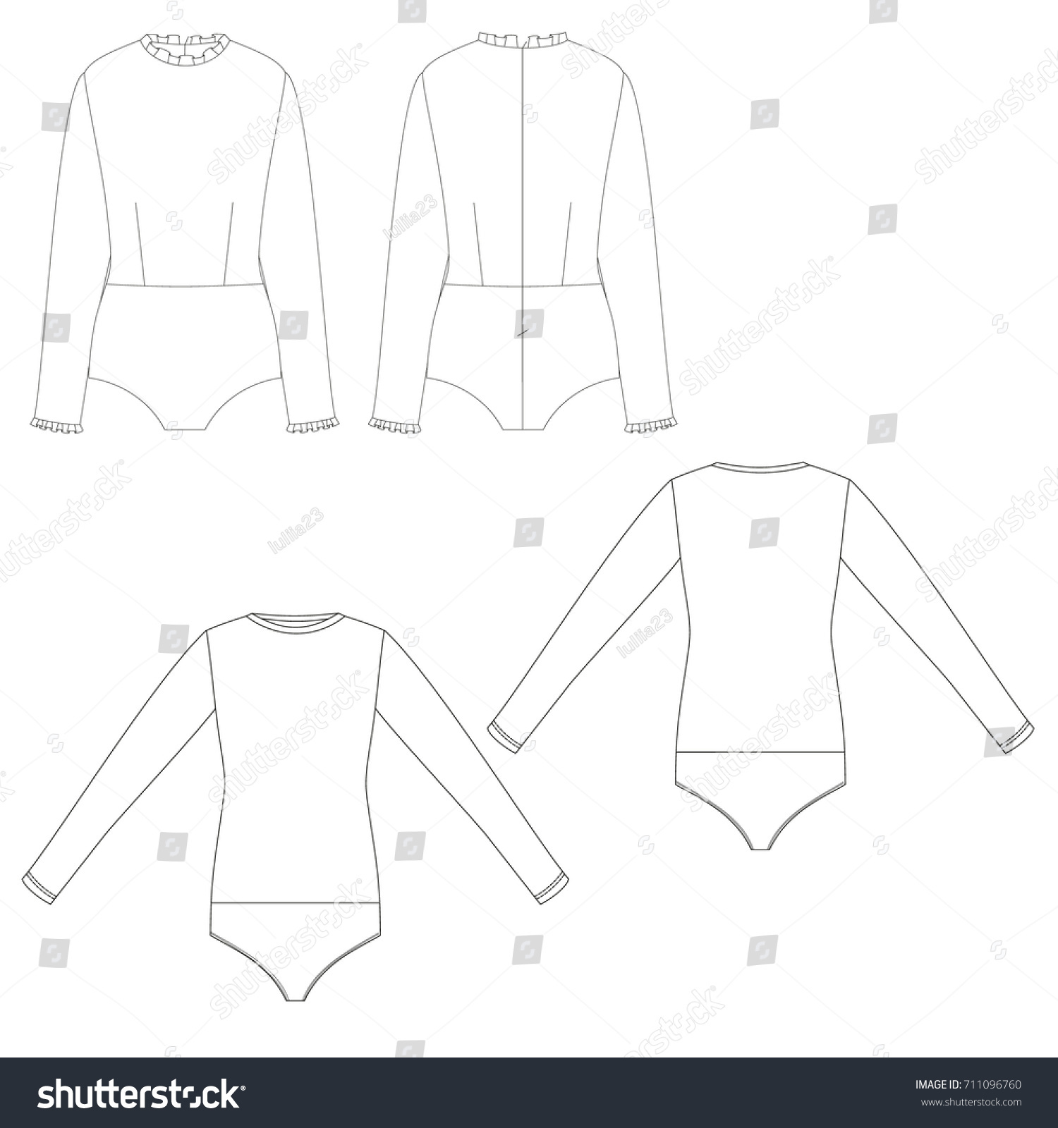 Technical Drawing Sketch Body Vector Illustration Stock Vector (Royalty ...