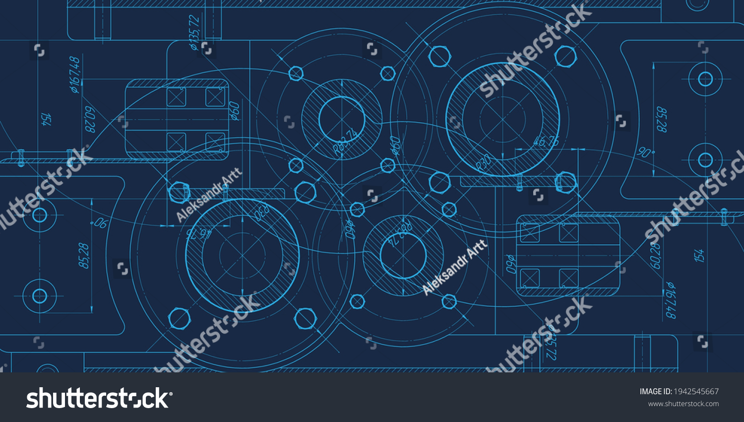 Technical Engineering Bannerrotating Gears School Physicsmachine Stock ...