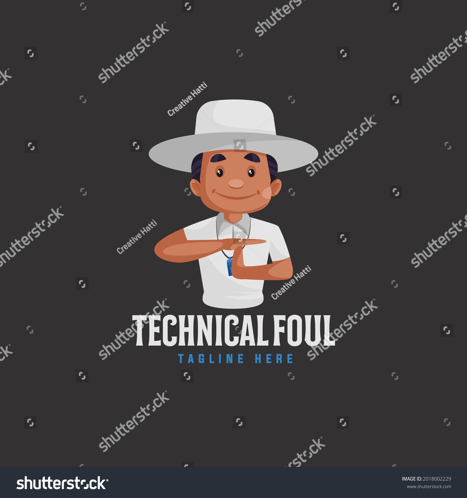Technical Foul Vector Mascot Logo Template: vetor stock (livre de ...
