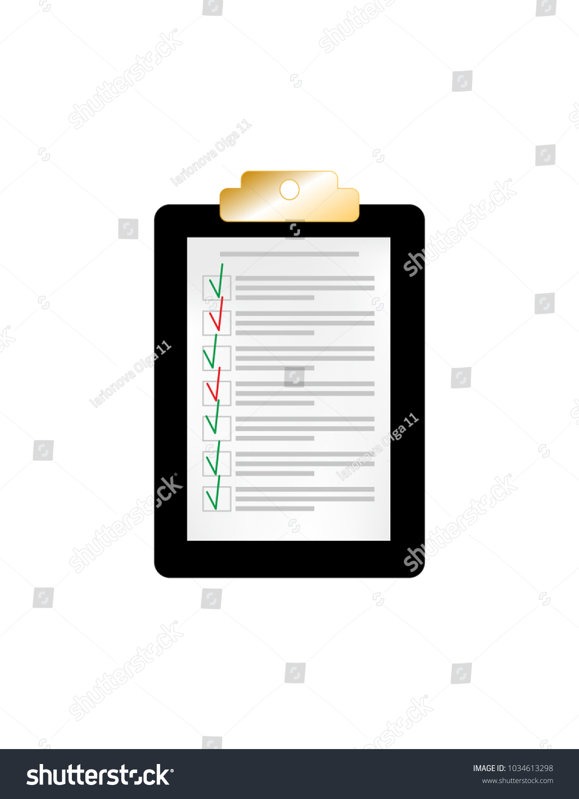 Technical Inspection Form Stock Vector (Royalty Free) 1034613298