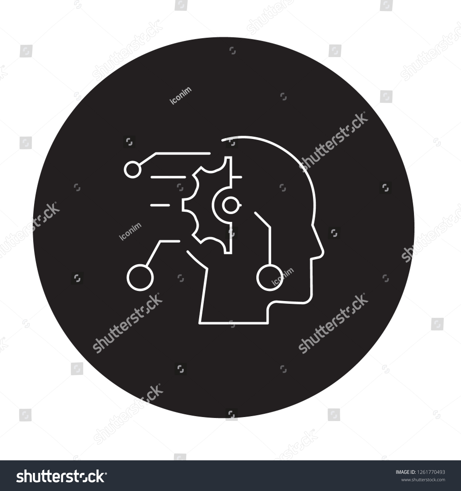Technical Mind Black Vector Concept Icon Stock Vector (Royalty Free ...